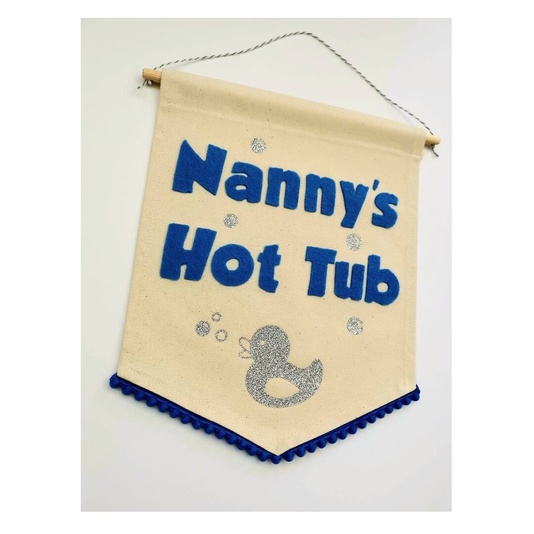 Hot Tub Banner, Hot Tub Sign, Customised Flag, Jacuzzi Name Sign, Hot ...