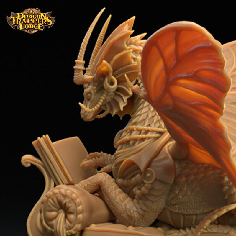 Reading Dragon - Etsy