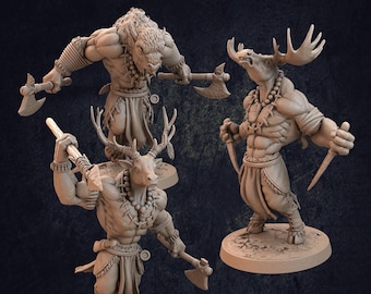 D&D Minotaur / Bison / Moose / Elk Warrior RPG Model Menotaurs by ...