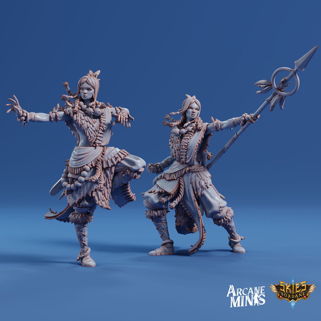 Human Monk, Female Arcane Minis - Etsy