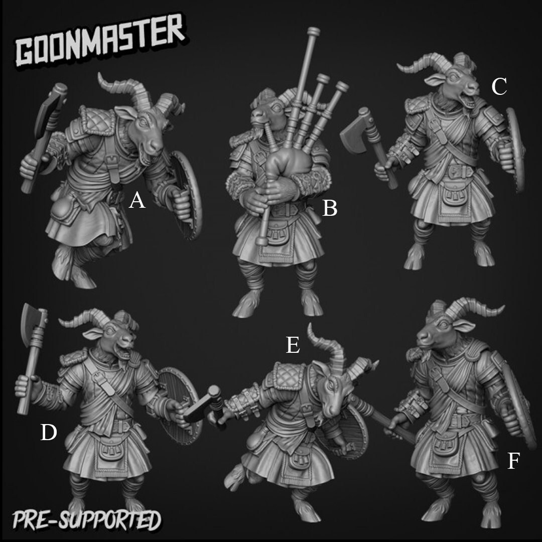 Clan Goats 1 - Goon Master | UNPAINTED Miniature in Resin - Etsy