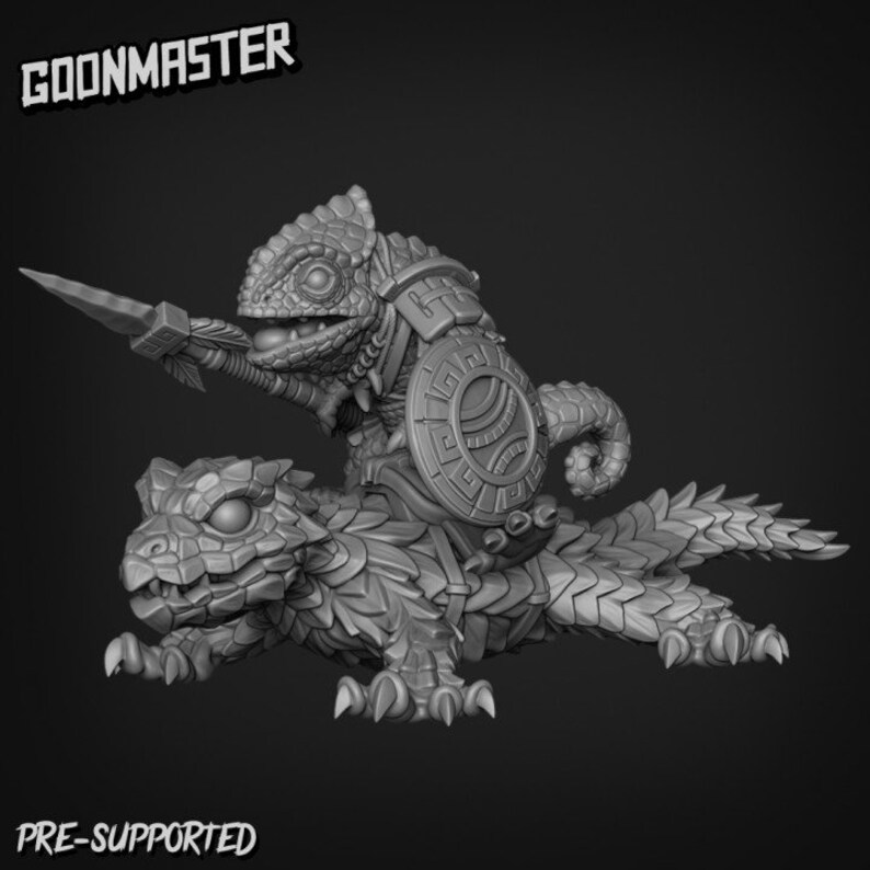 Chameleon Cavalry (2 Poses) - Goon Master | UNPAINTED Miniature in ...