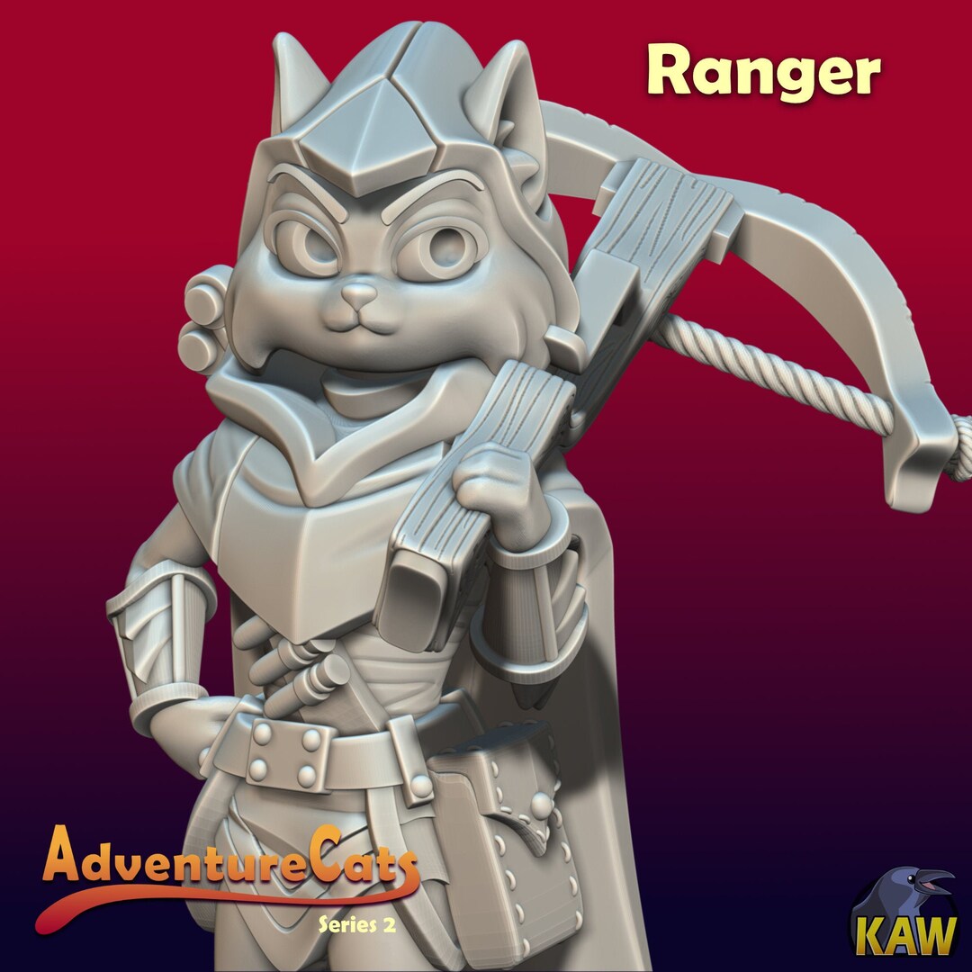 Adventure Cat - Ranger | UNPAINTED Miniature in Resin - Etsy