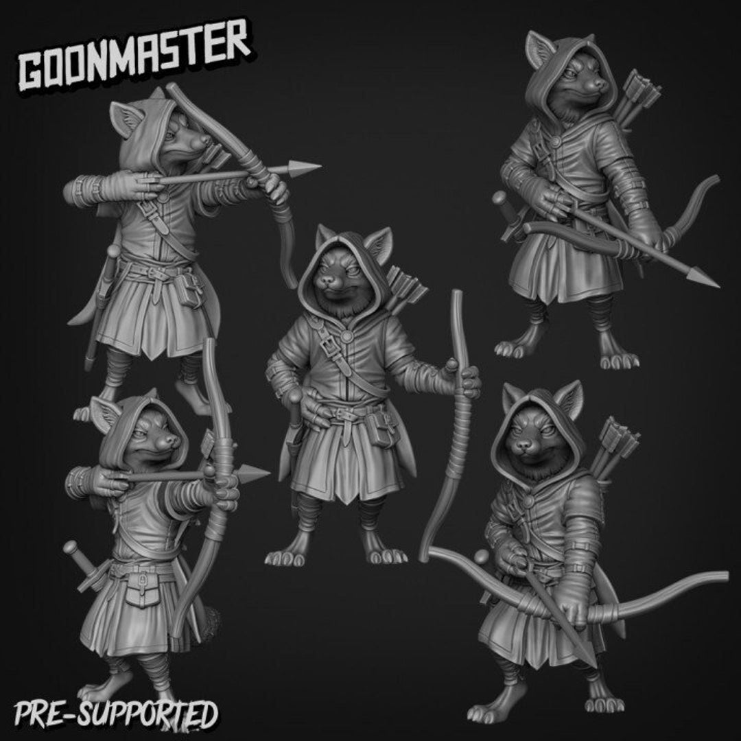 Fox Archer (5 Poses) - Goon Master | UNPAINTED Miniature in Resin - Etsy