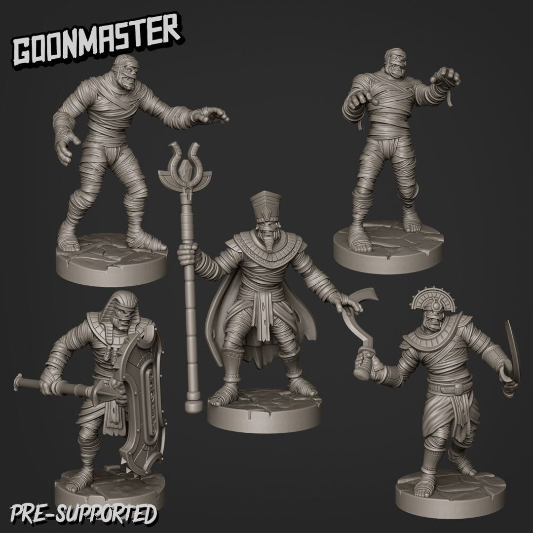 Mummy Bundle (5 Poses) - Goon Master | UNPAINTED Miniature in Resin - Etsy