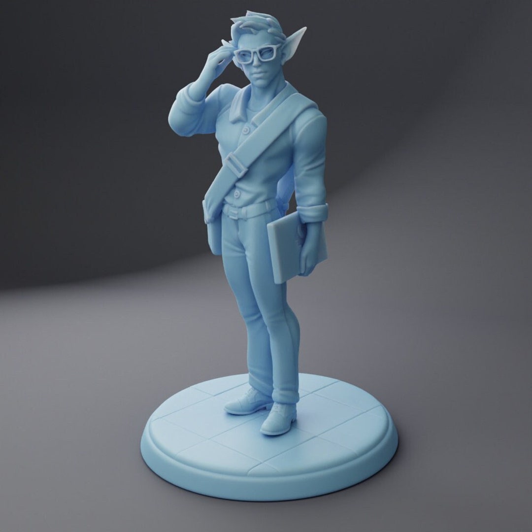 Asciilyan, the Elf Programmer | Twin Goddess | UNPAINTED Miniature in ...
