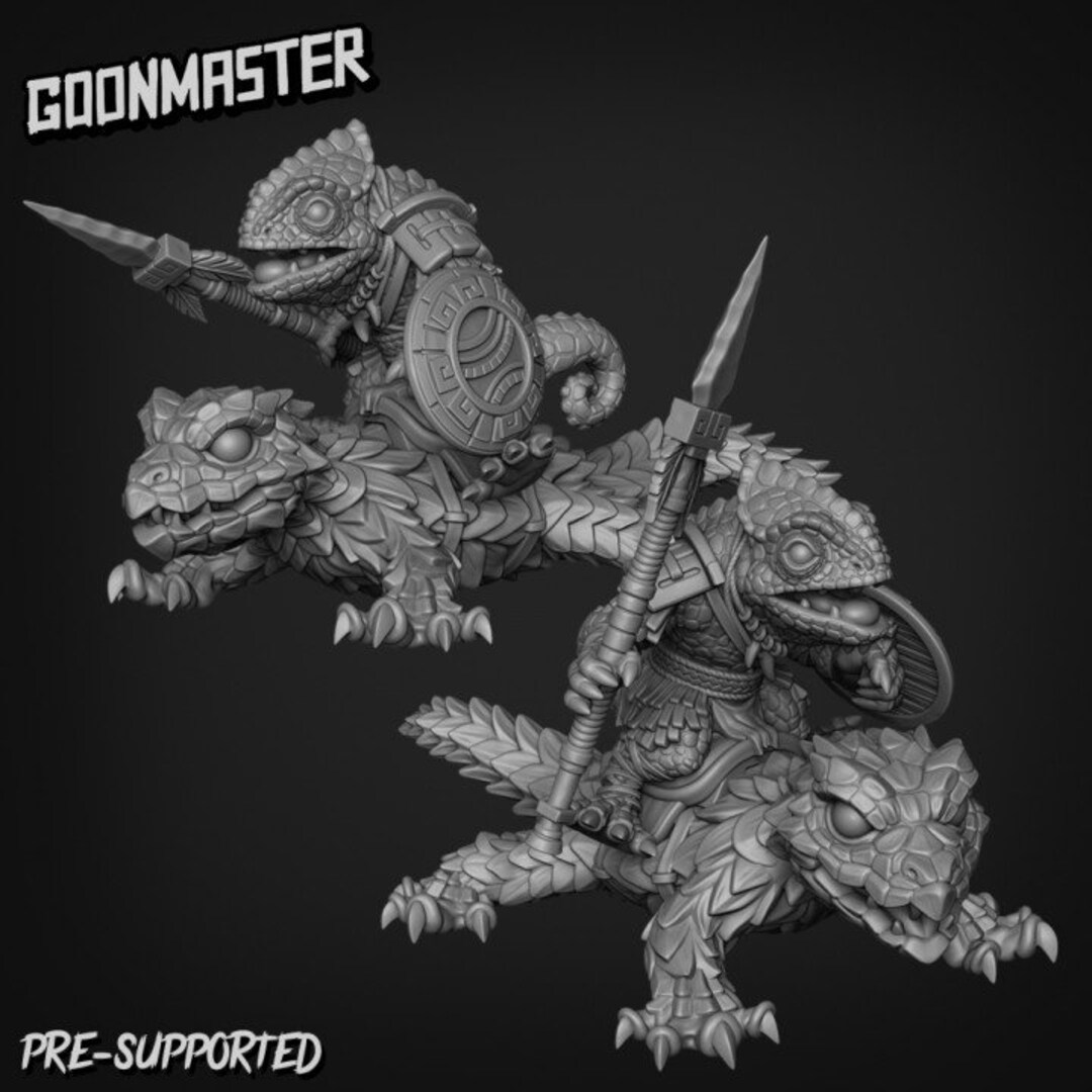 Chameleon Cavalry (2 Poses) - Goon Master | UNPAINTED Miniature in ...
