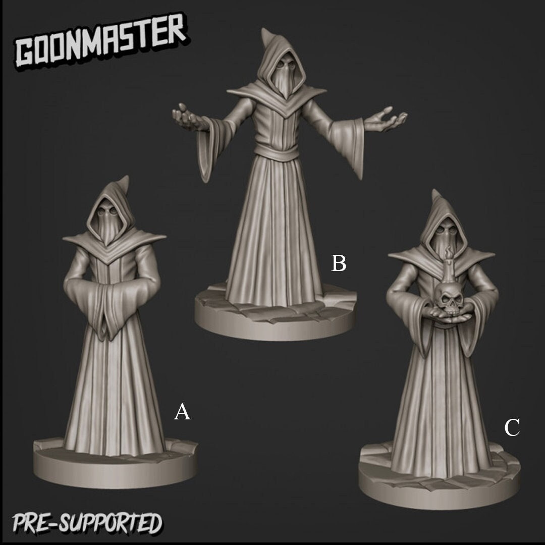 Cultist (3 Poses) - Goon Master | UNPAINTED Miniature in Resin - Etsy