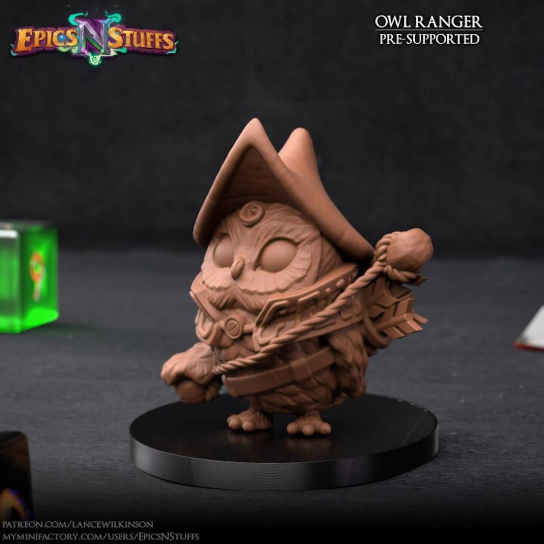Epics'n'stuffs - Owlkin Ranger | UNPAINTED Miniature in Resin - Etsy
