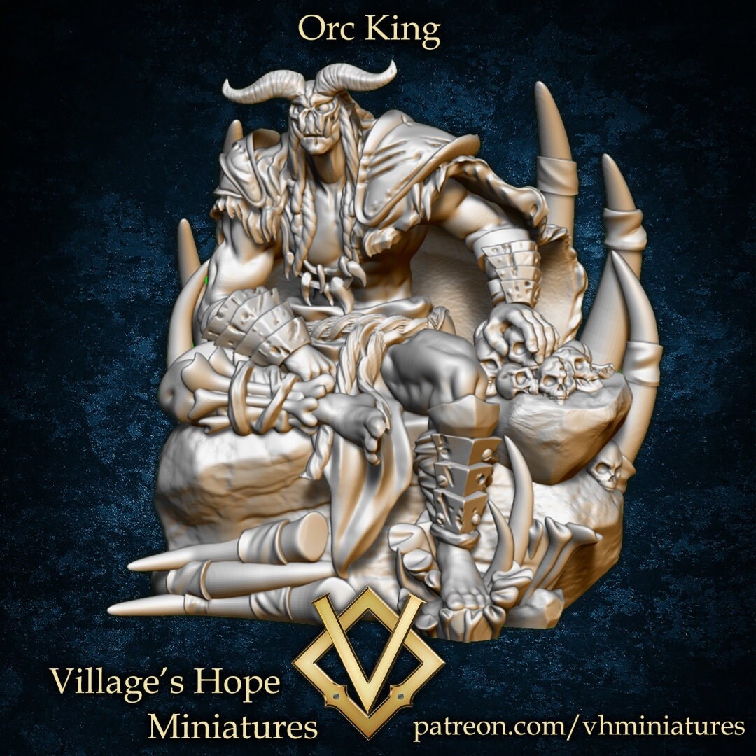 Orcs, Orc King & Victims (9 Figures) | Village's Hope Miniatures ...