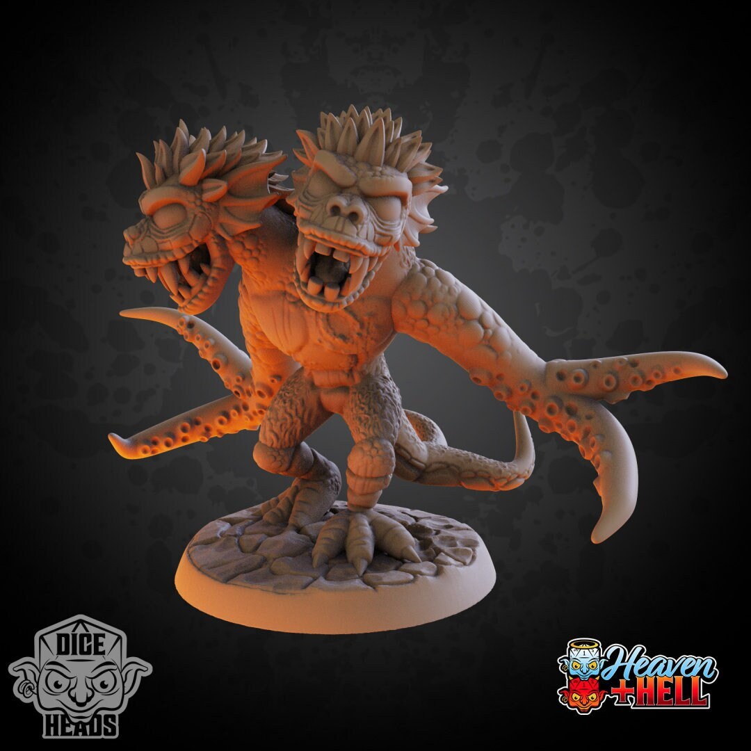 Two Headed Demon Lord | Dice Heads | Heaven and Hell | UNPAINTED ...