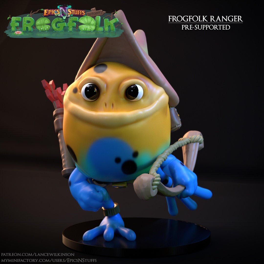 Frogfolk Ranger | Epics'n'stuffs | UNPAINTED Miniature in Resin - Etsy