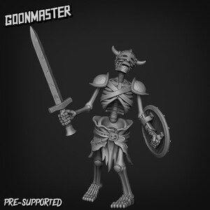 Skeletal Warriors 5 Poses Goon Master RPG Miniature in Resin - Etsy