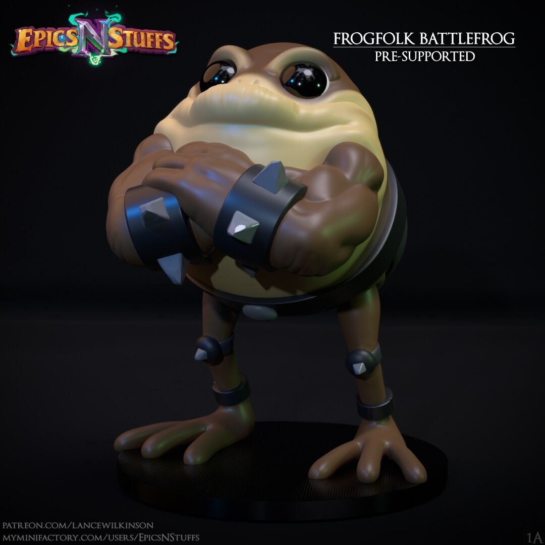 Frogfolk Battlefrog Epics'n'stuffs RPG Miniature in Resin - Etsy