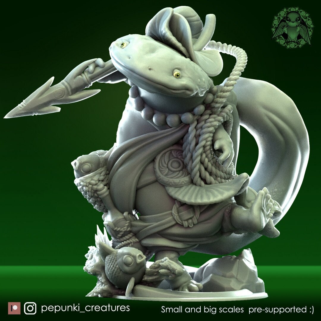Hellbender Giant Salamander Fisherman | Pepunki Creatures | UNPAINTED ...
