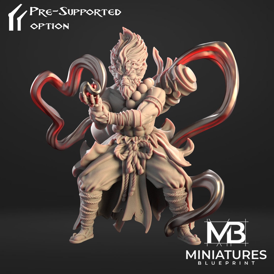 Sun Wukong Monkey King | Journey to the West | Miniatures Blueprint ...
