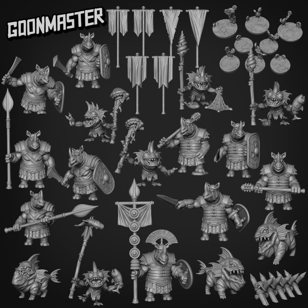 Raging Rhinos (5 Poses) Lorica Segmentata - Goon Master | UNPAINTED ...