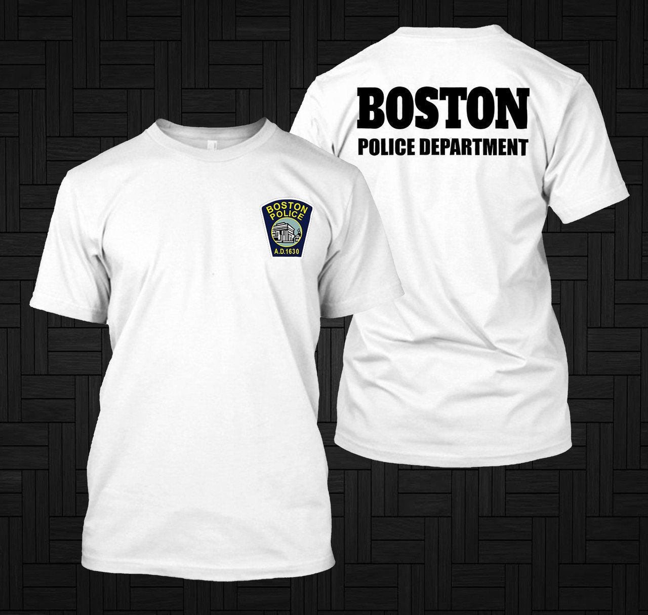 Boston Police Department BPD Custom Men's Heavy Cotton Comfort T Shirt ...