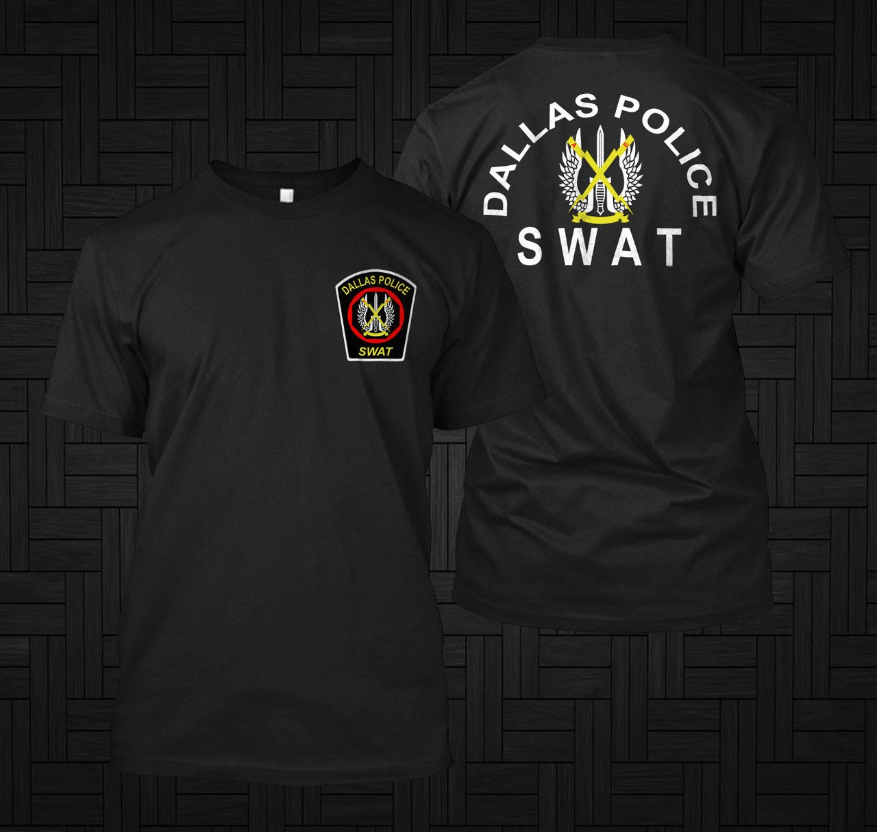 Dallas Police SWAT Heavy Cotton Comfort T Shirt Black & White - Etsy