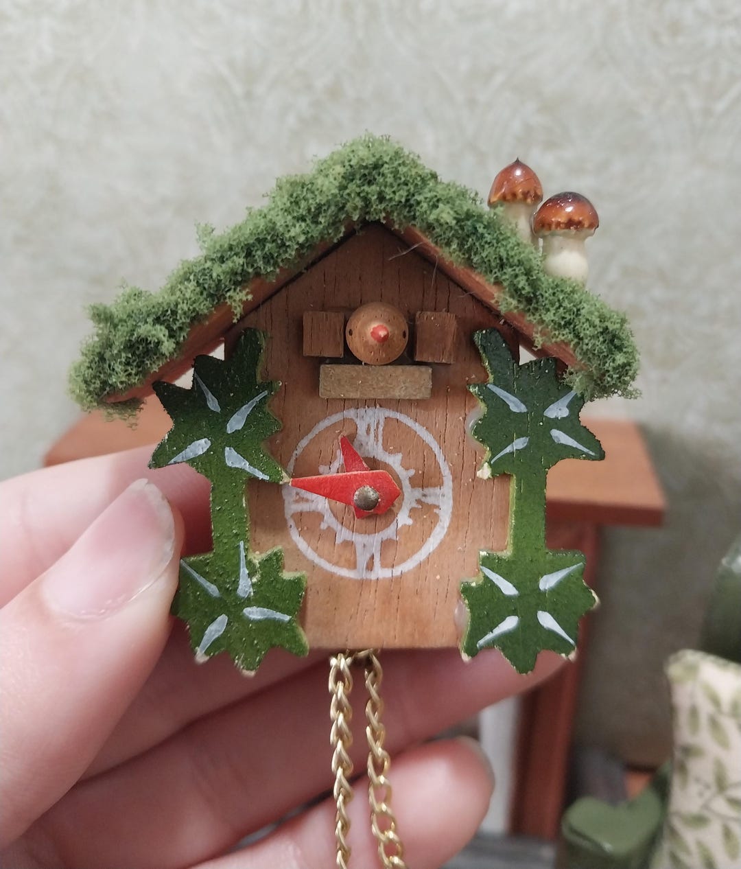 Cuckoo Clock With Mushrooms - 1:12 Dollhouse Miniature OOAK - Etsy