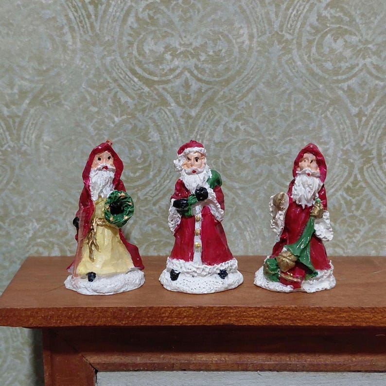 Victorian Santa Claus Figurine - 1:12 Scale Dollhouse Miniature - Etsy