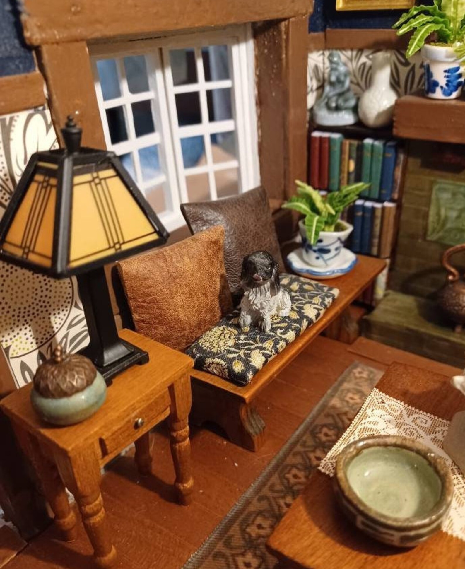 Tiny Sitting Dog Dollhouse Pet 1:12 or Half Scale Dollhouse - Etsy
