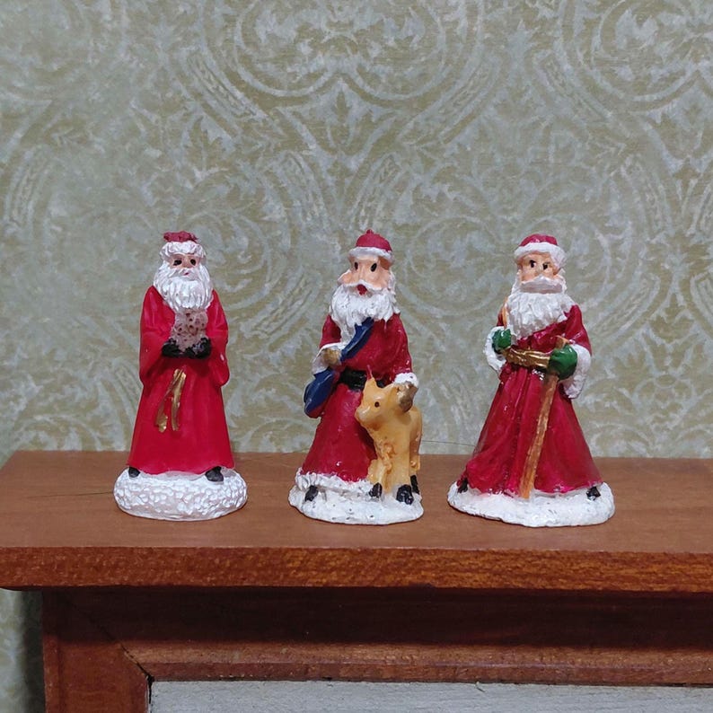 Victorian Santa Claus Figurine - 1:12 Scale Dollhouse Miniature - Etsy