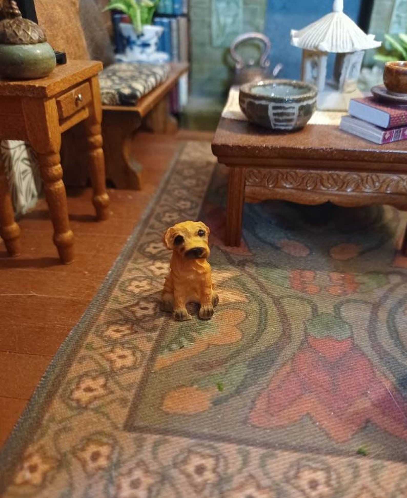 Tiny Sitting Dog Dollhouse Pet 1:12 or Half Scale Dollhouse - Etsy