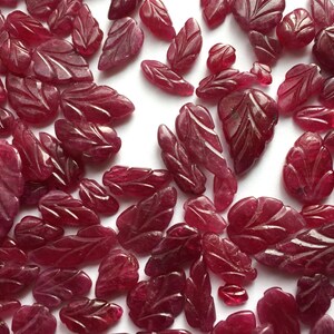 Natural Ruby Leaf Carving , Ruby Hand Carved, Gemstone Ruby Carving ...