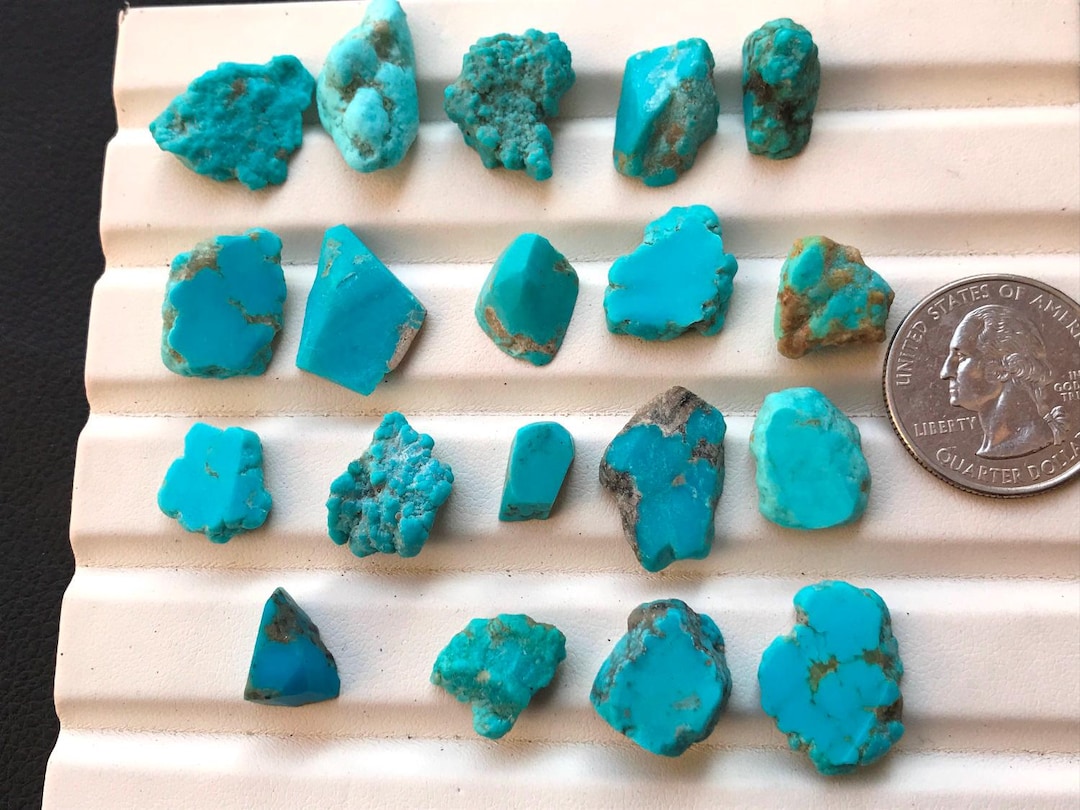 Natural Arizona Turquoise Rough Gemstone Lot, Arizona Turquoise Rough ...