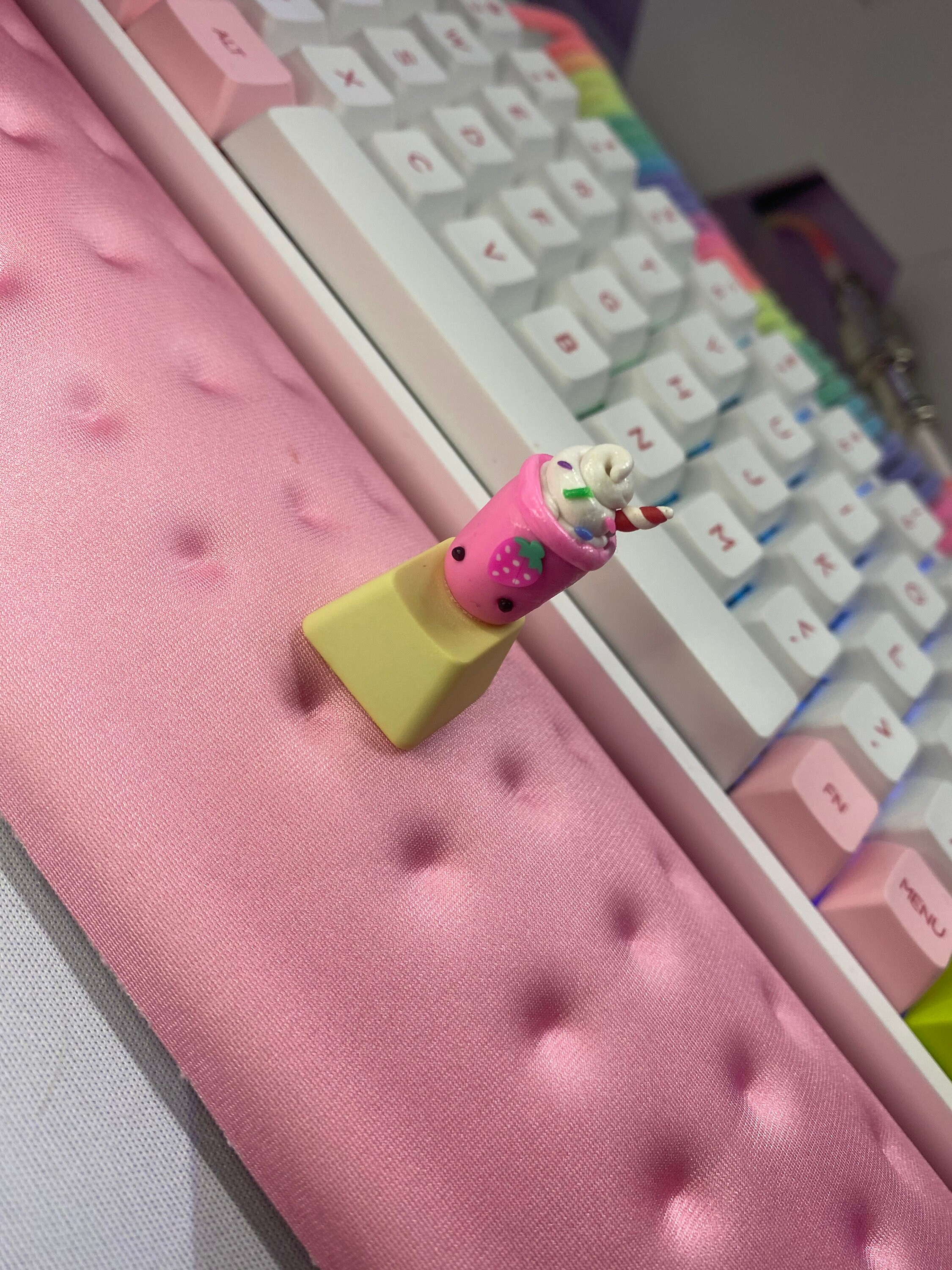 custom keycap Mini Milkshakes Clay Keycap milkshake keycap kawaii ...