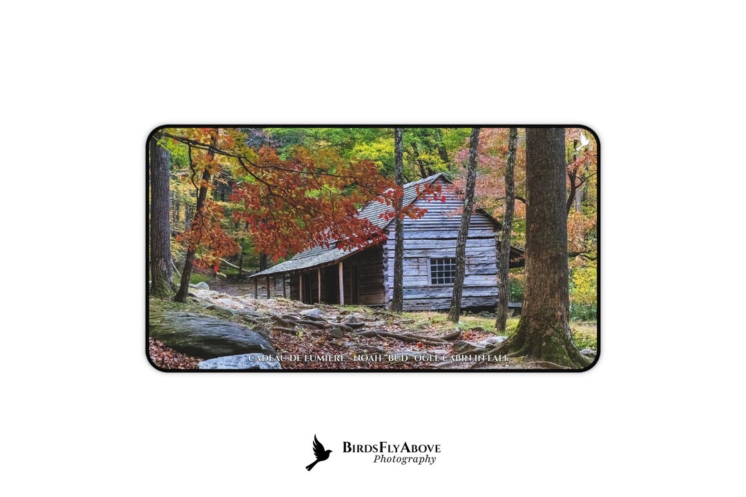 Noah "bud" Ogle Cabin in Fall | Desk Mat / Extended Mouse Pad - Etsy