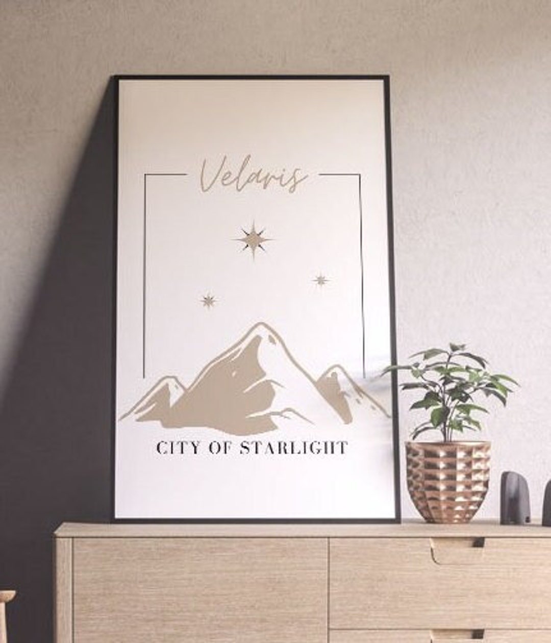 Pink Velaris Wall Decor ACOTAR Night Court Poster Court of Dreams City ...