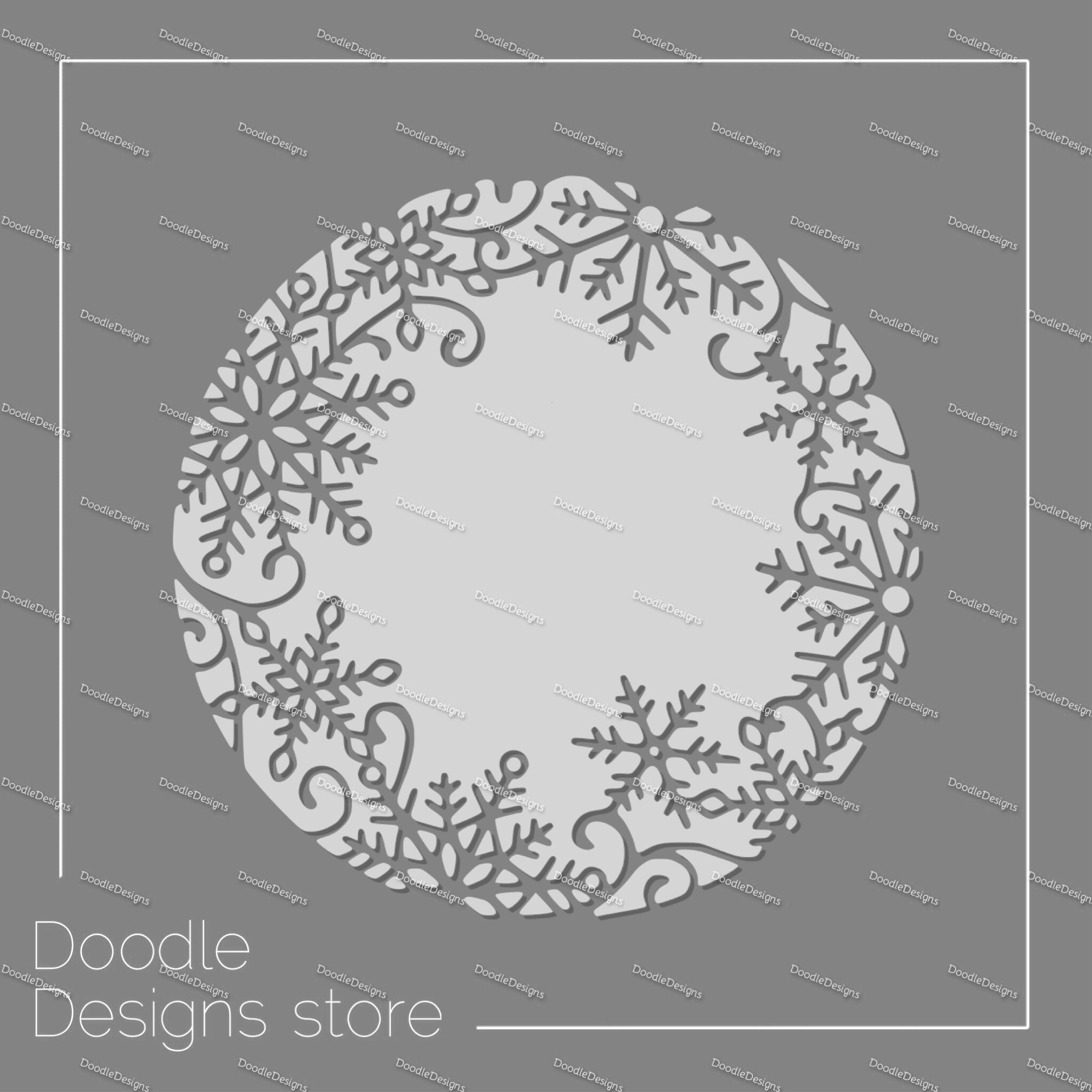 Intricate Snowflake Border SVG/ Detailed Svg for - Etsy