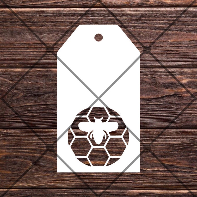 Bee Gift Tag Svgs Set of 4 Bee/honeycomb/flower Svg Gift Tags - Etsy