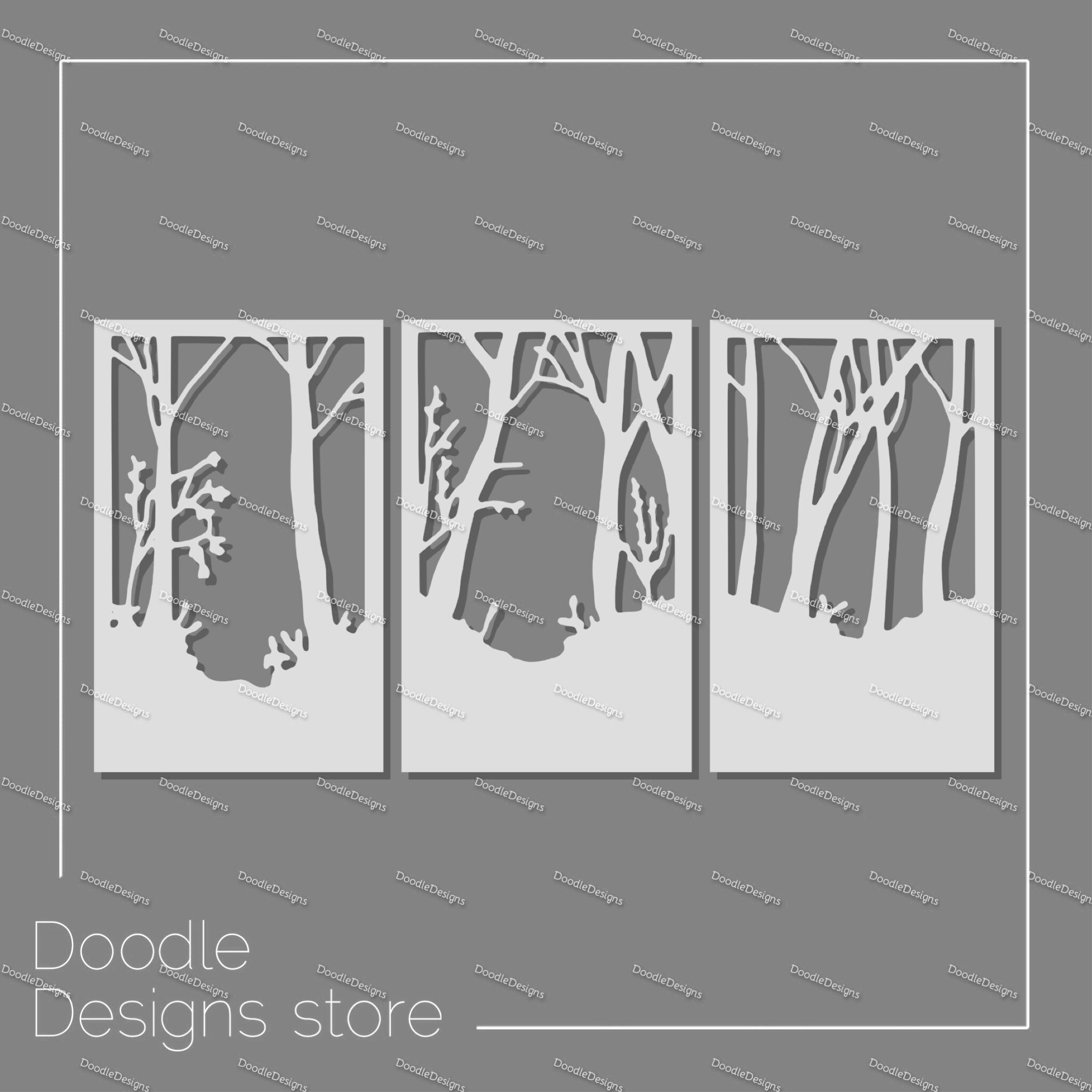 Forest Tree Panel Svgs for Scene Building and Shadowboxes/ - Etsy