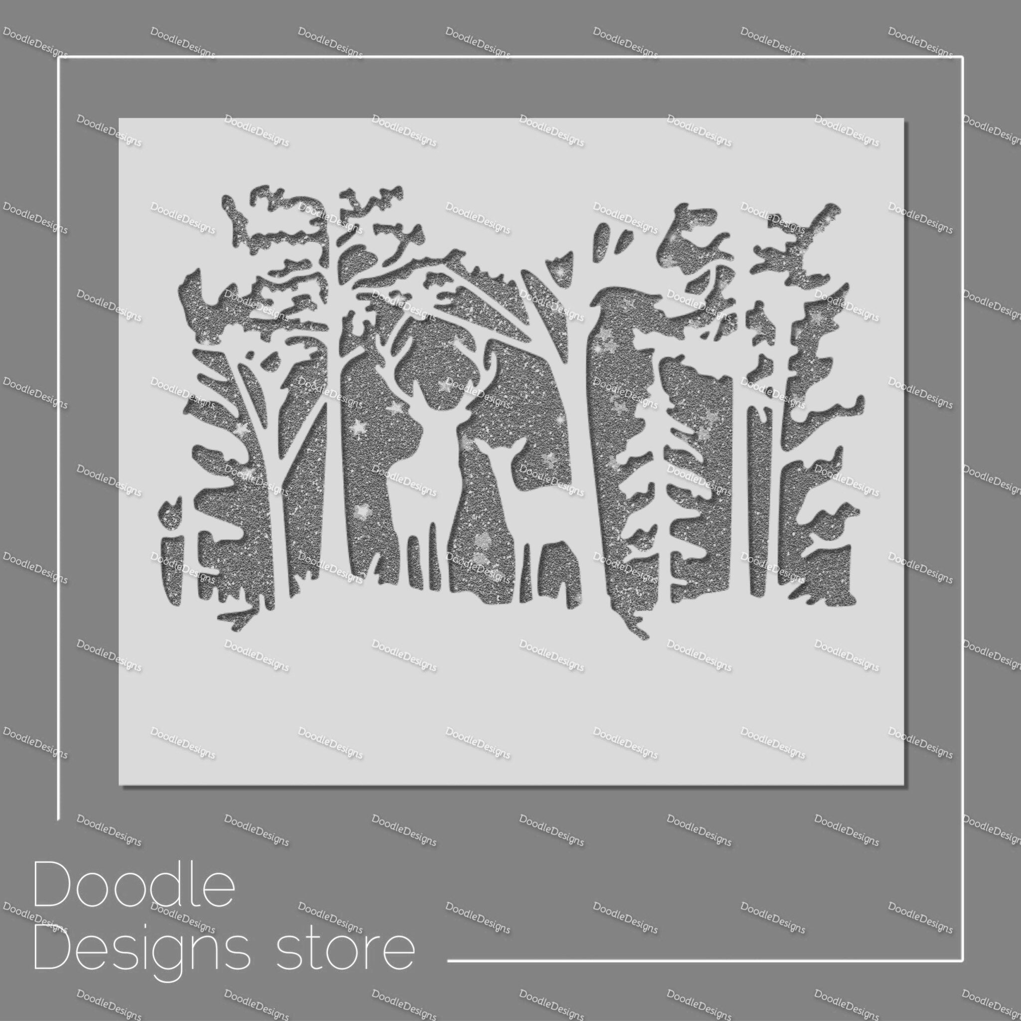 Deer in Woodland SVG/ Deer in Forest Svg/ Forest Svg for Cricut ...