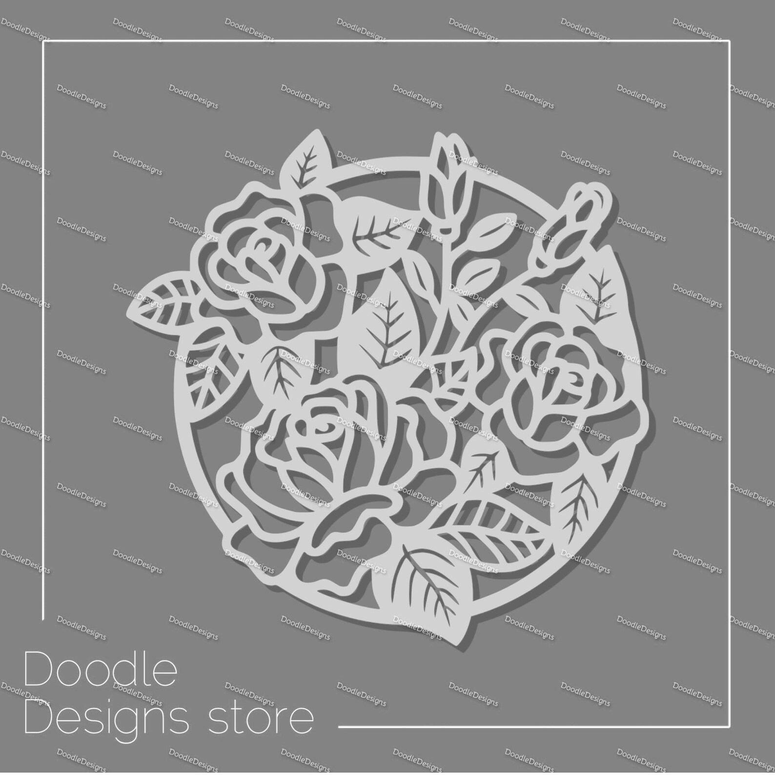 Intricate Rose SVG/ Rose Circle Svg for Cricut/silhouette Cutting ...
