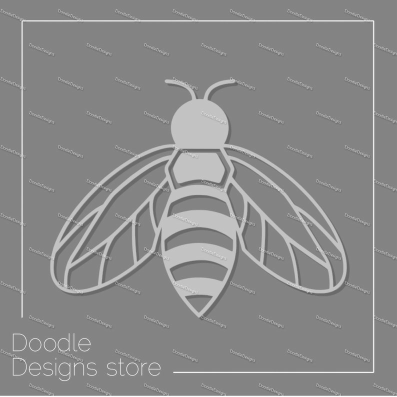 Layered Bee SVG/ Bumble Bee Outline Svg for Cricut/silhouette Cutting ...