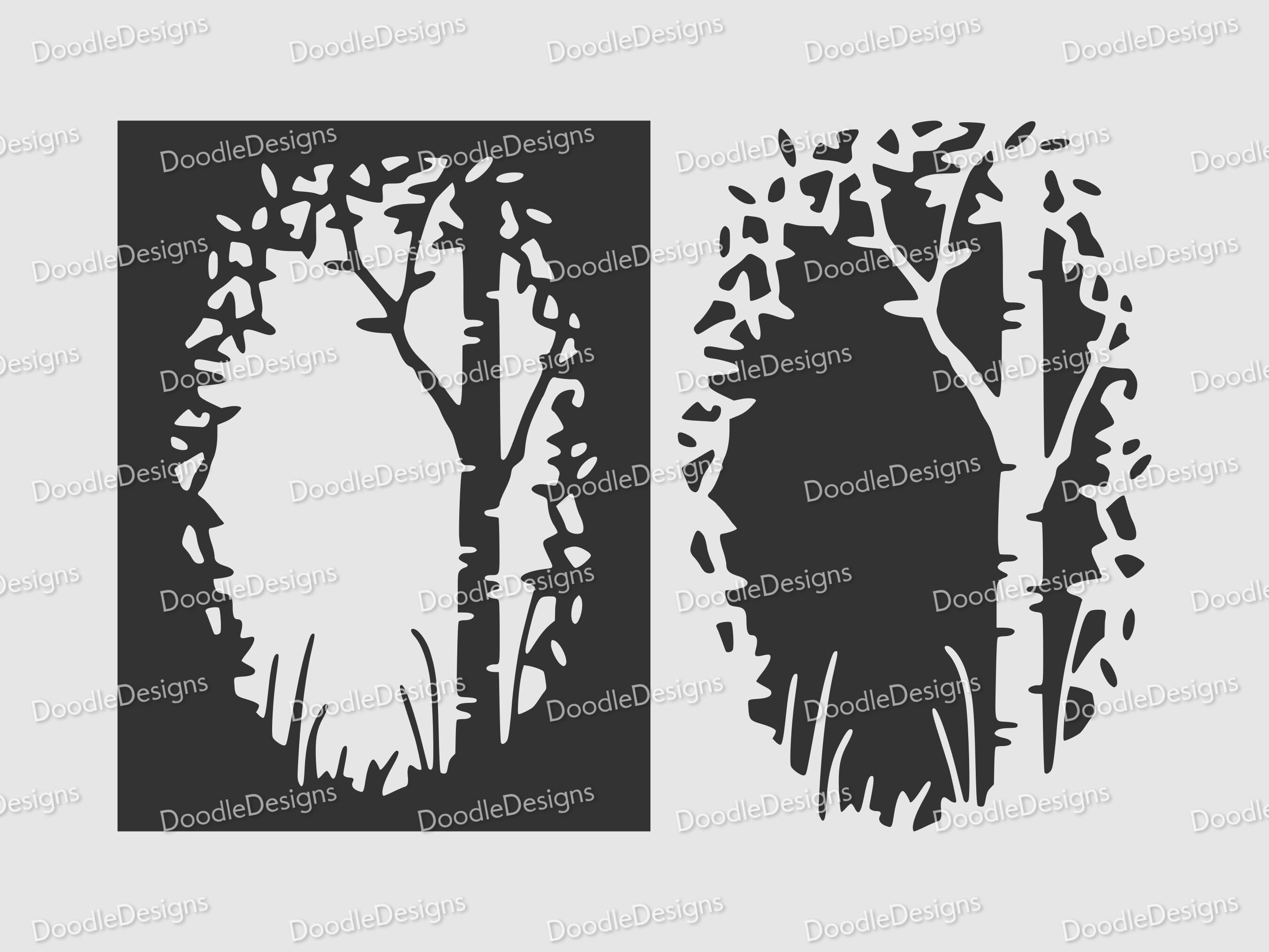 Birch Tree Frame Svg/ Birch Tree Border Svg for Cricut/silhouette ...
