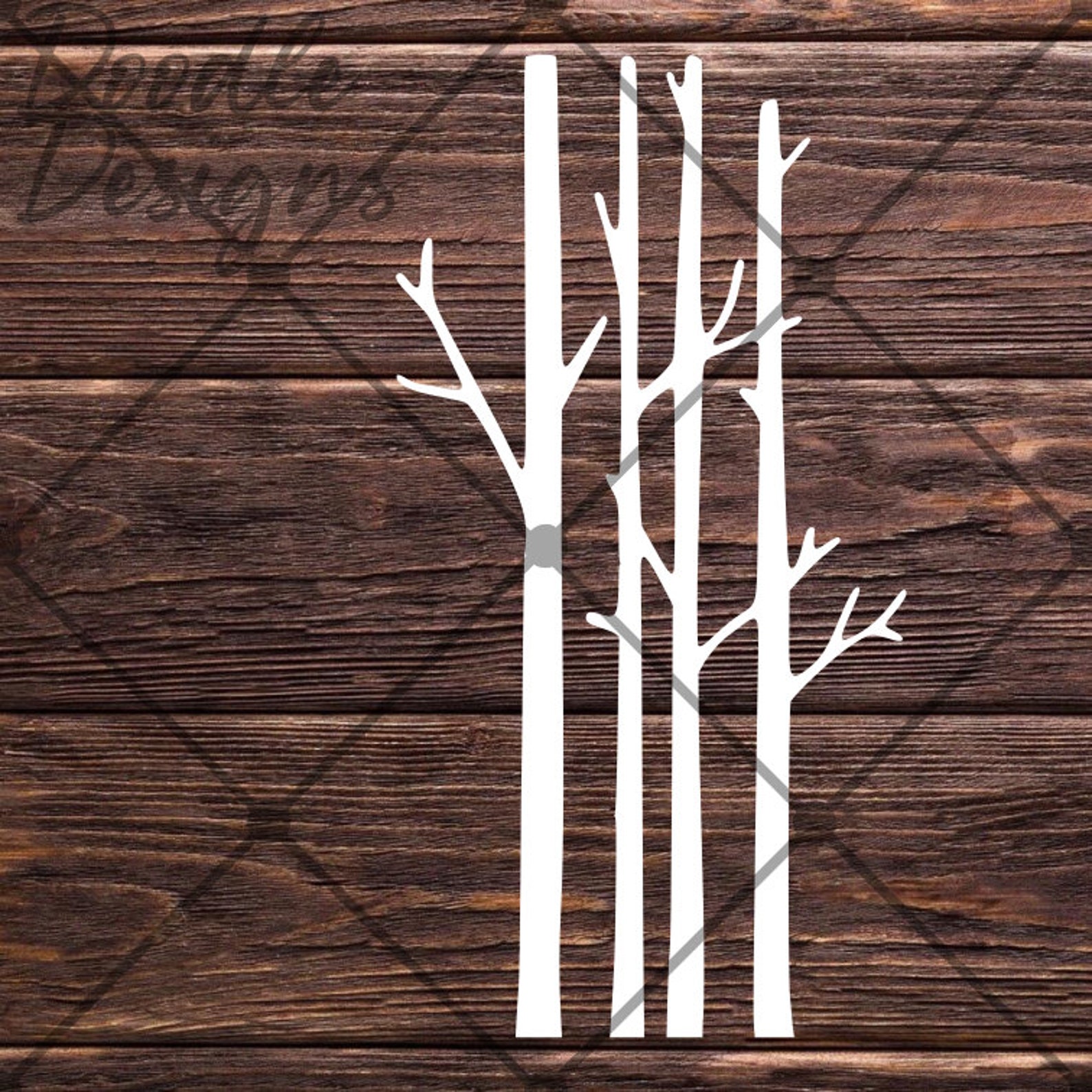Birch Tree Panel SVG/ Bare tree svg for Cricut/Silhouette | Etsy
