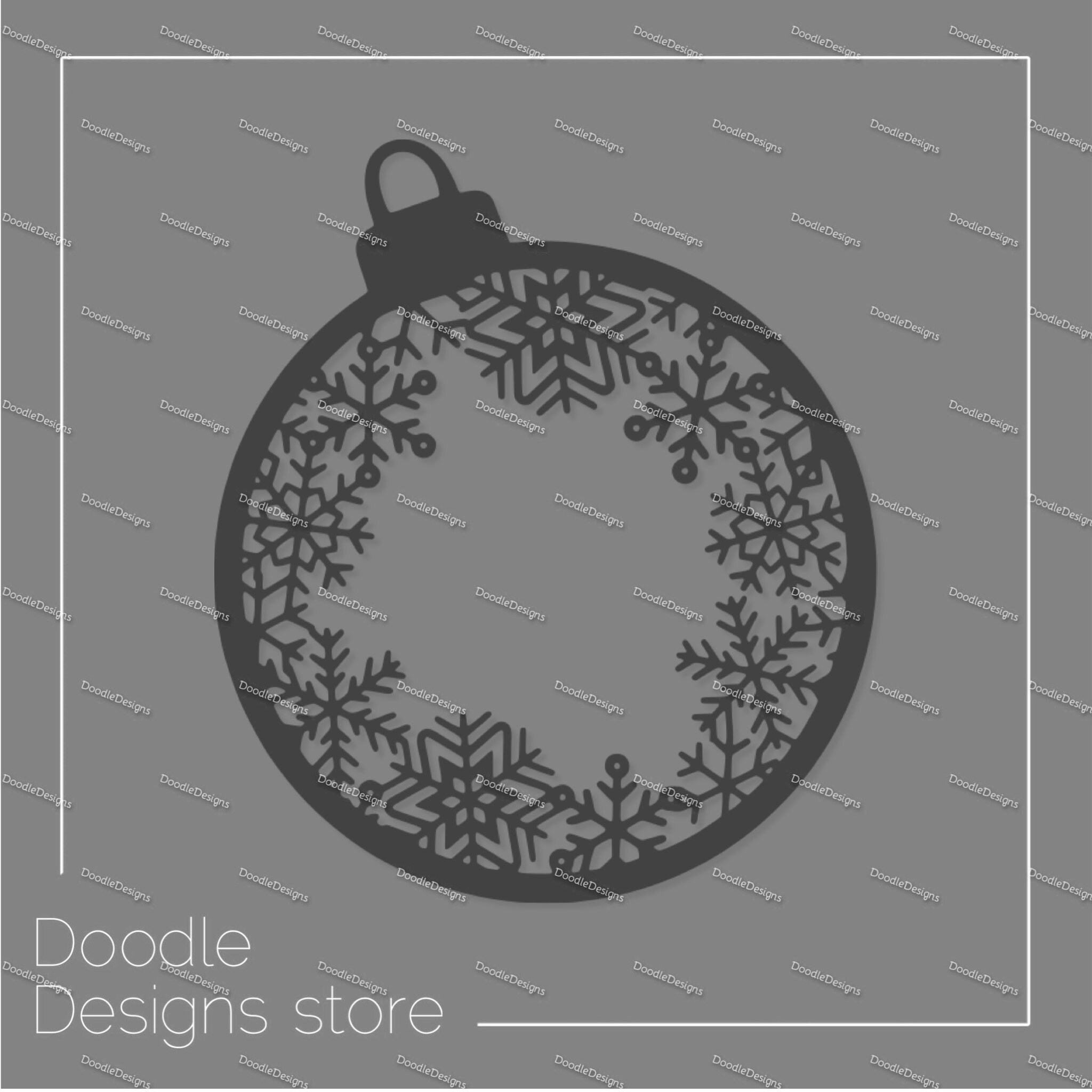 Snowflake Bauble SVG/ Simple Snowflake Bauble for - Etsy