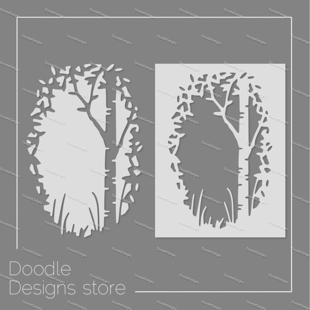 Birch Tree Frame Svg/ Birch Tree Border Svg for Cricut/silhouette ...