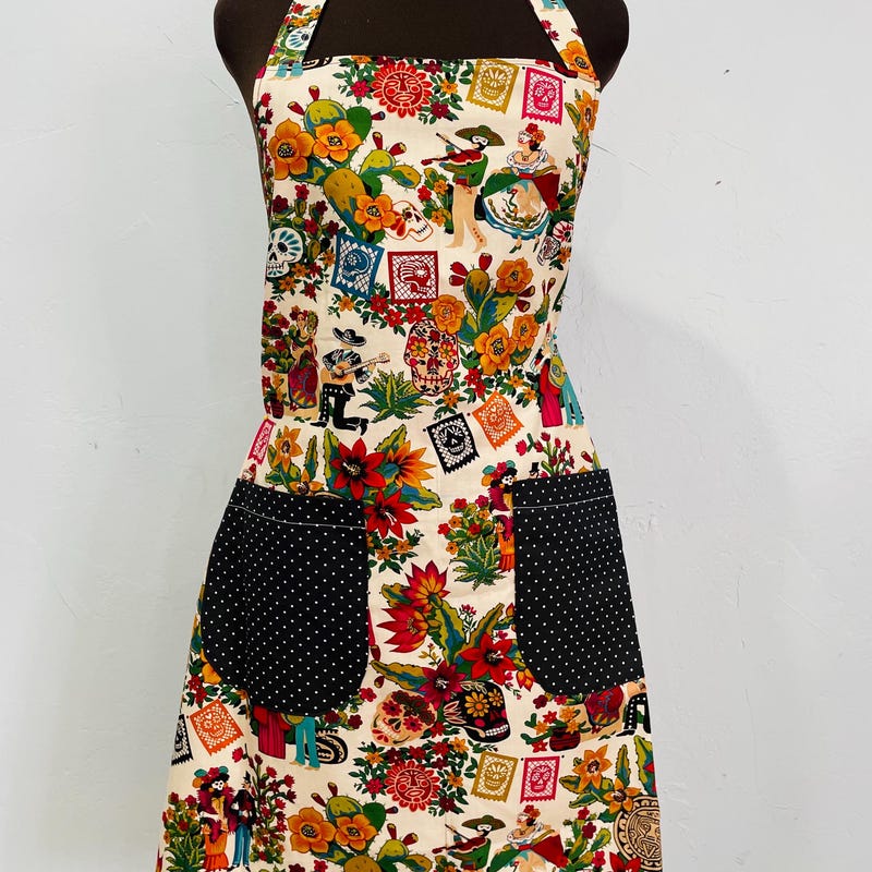 Mexican Embroidered Apron - Etsy