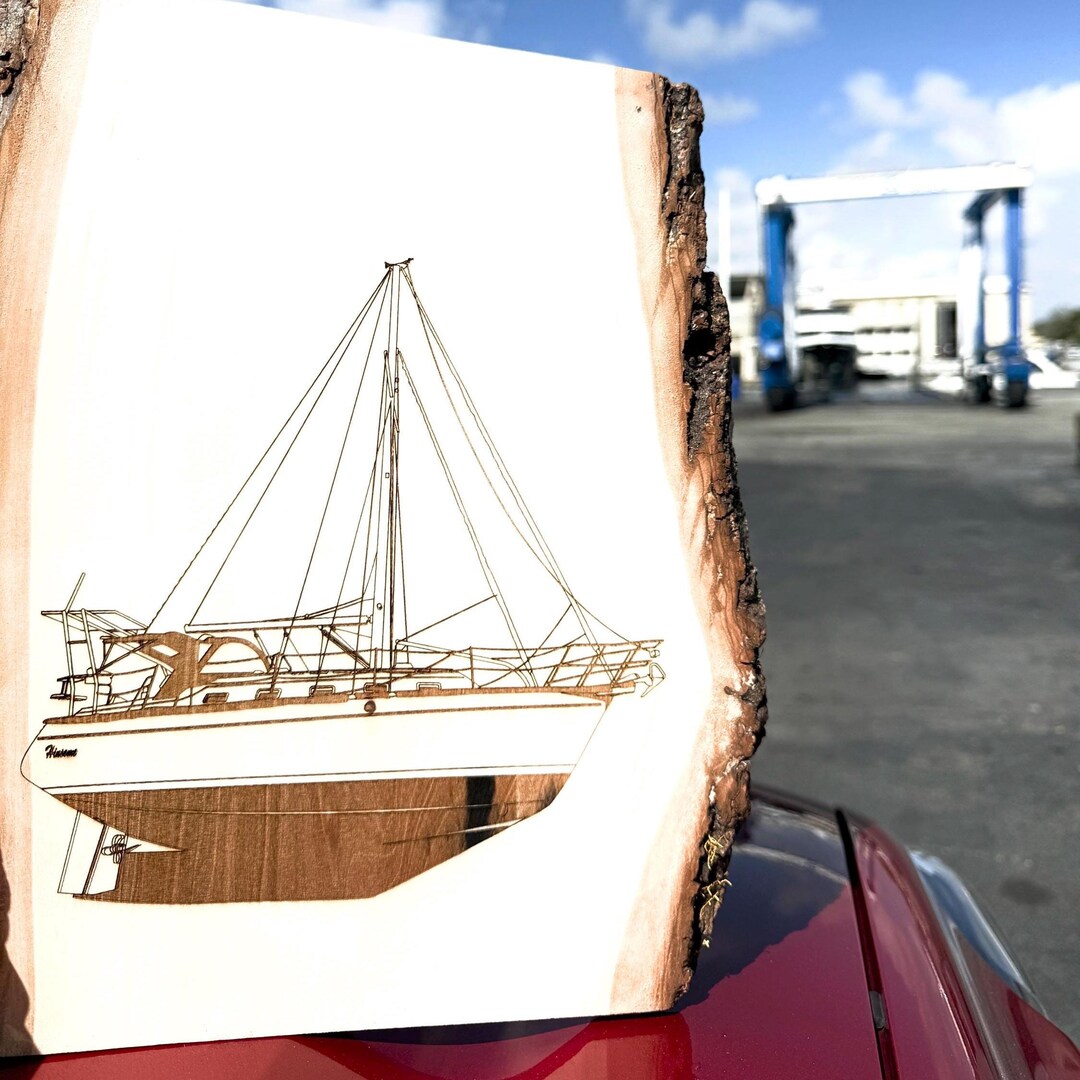 Custom Laser Engraved Wooden Boat Keepsake - Personalized Nautical Gift ...