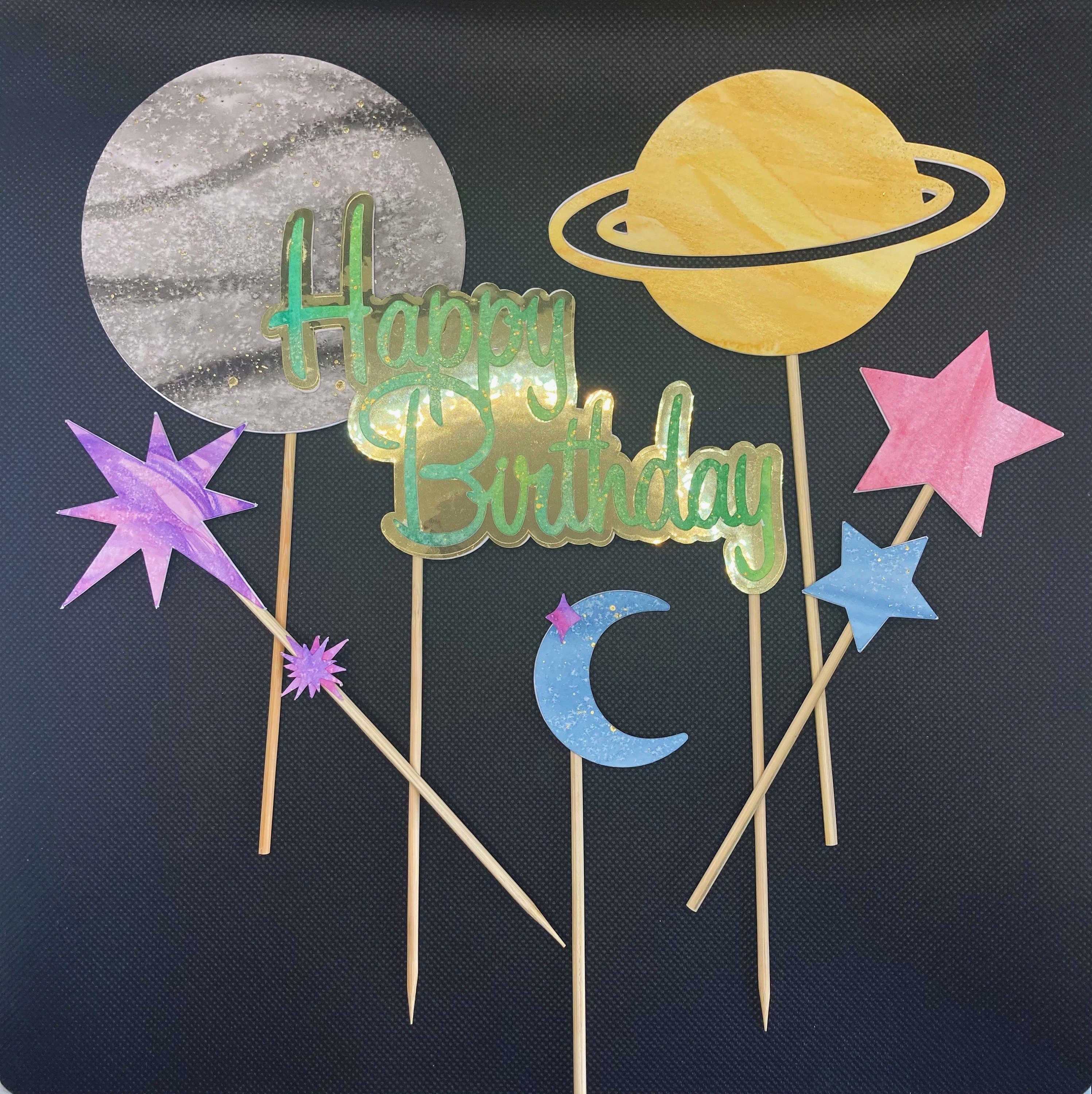 Space / Planet Themed Cake Topper. - Etsy UK
