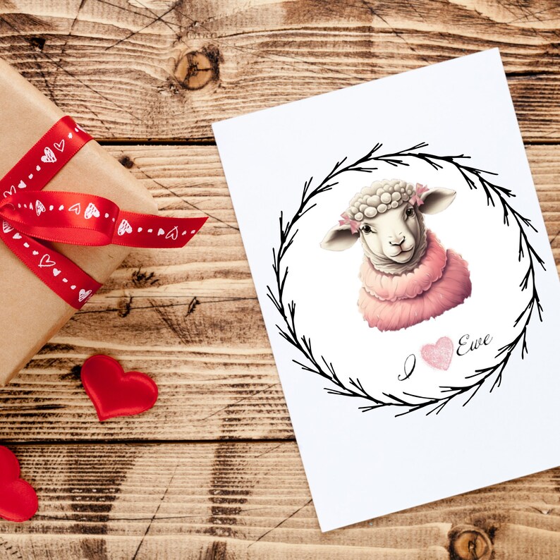 I Heart Ewe Valentines SVG, Lamb PNG, JPG Clipart, Printable ...