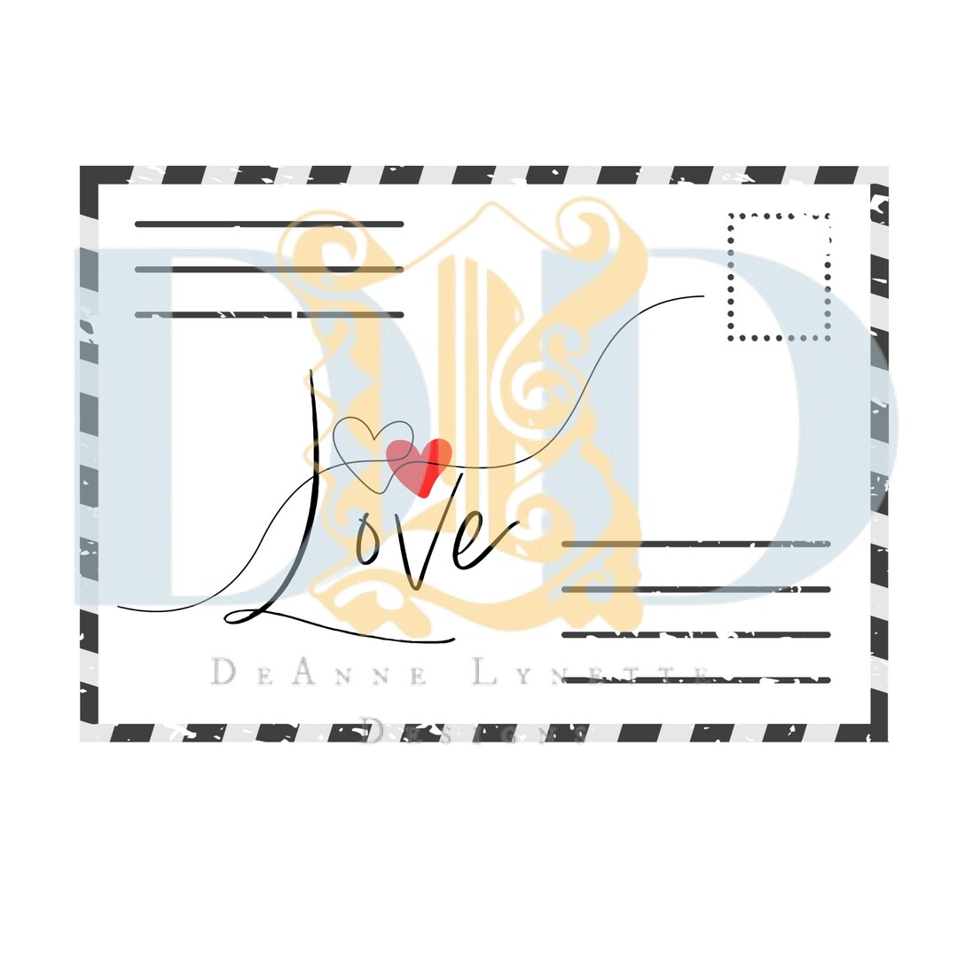 High Res JPG, Letter With Love SVG and PNG for Your Crafts - Etsy