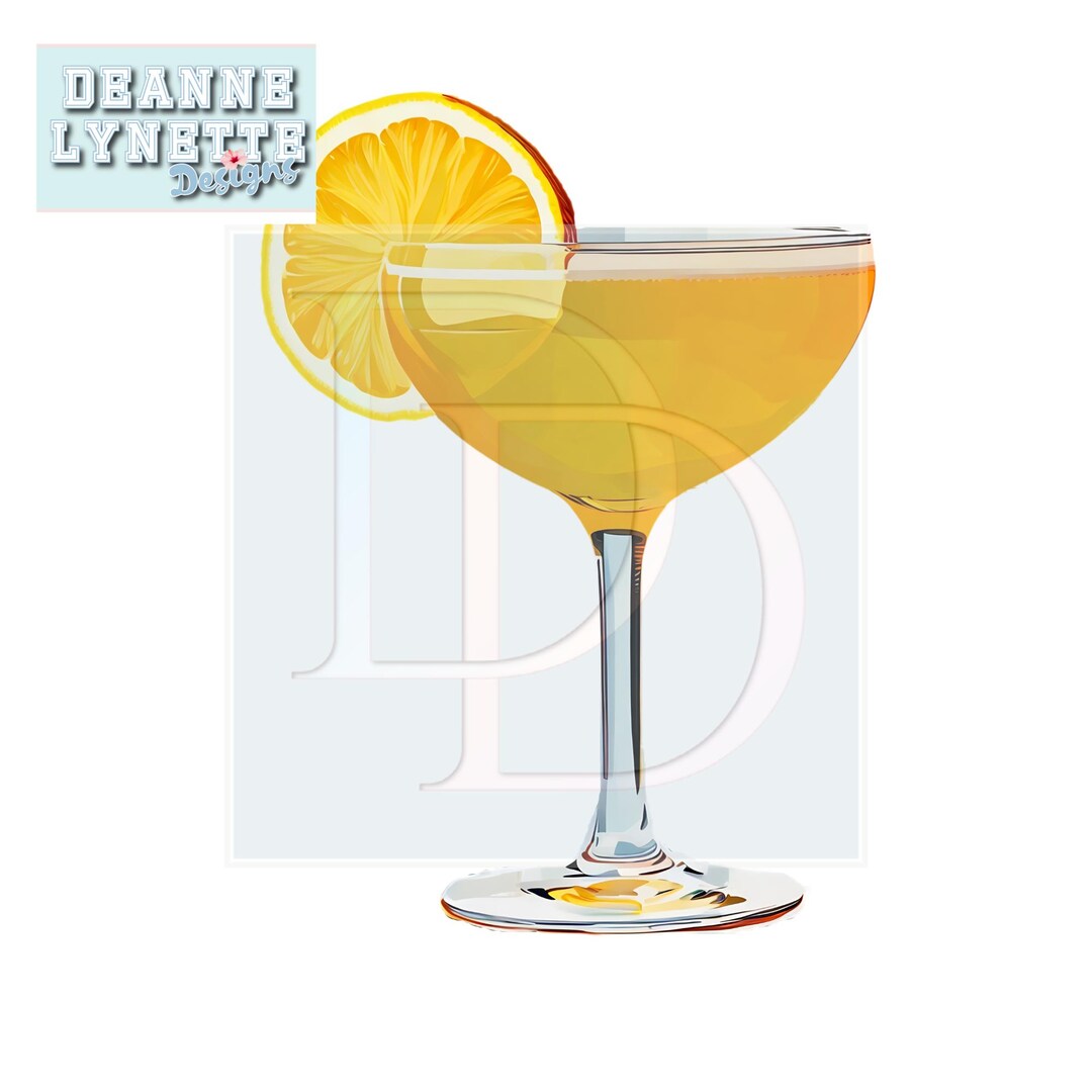 Lemon Cocktail PNG JPG Graphic Clipart - Etsy
