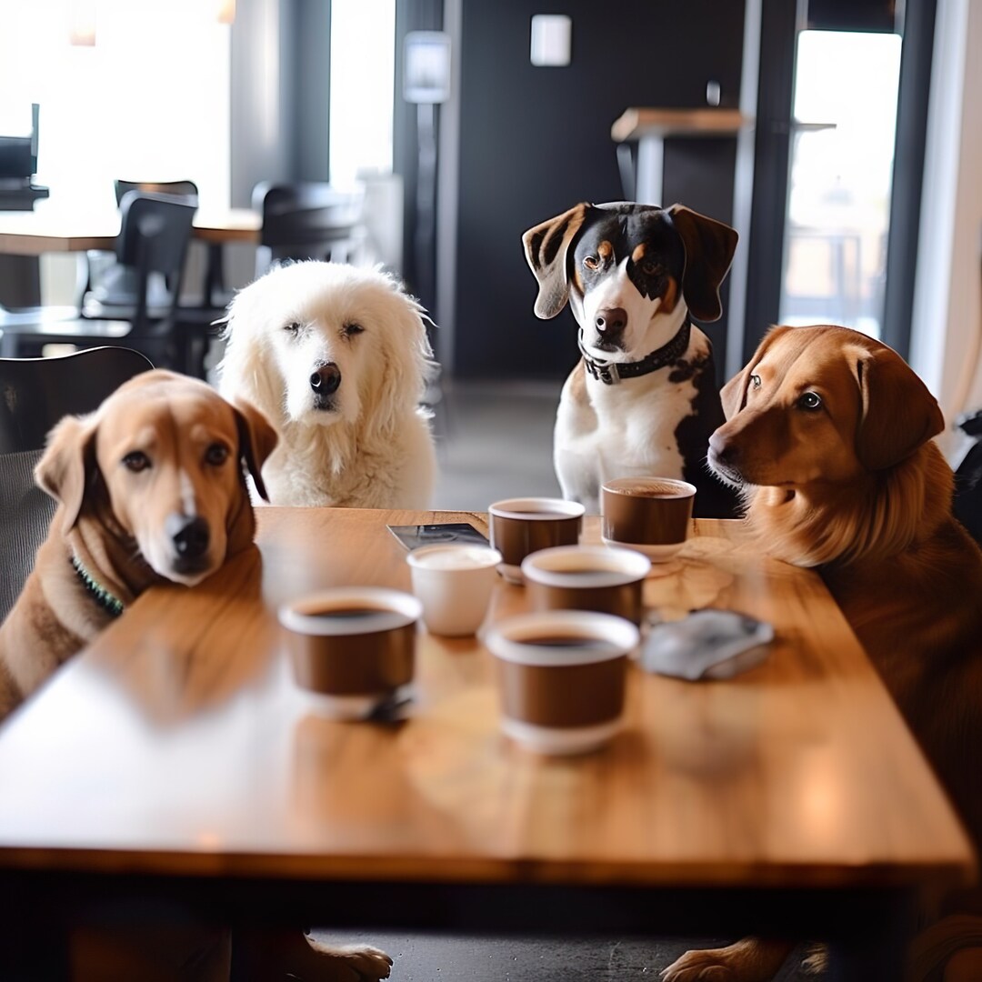 Paws & Sips: A Cozy Canine Cafe - Etsy